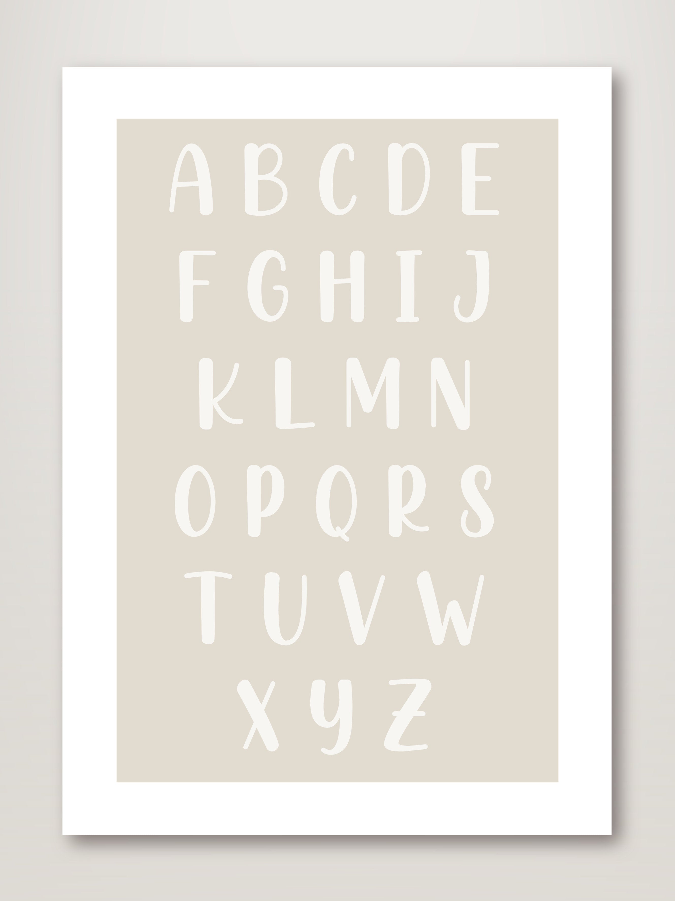 Neutral Alphabet – Wall Art Art Art