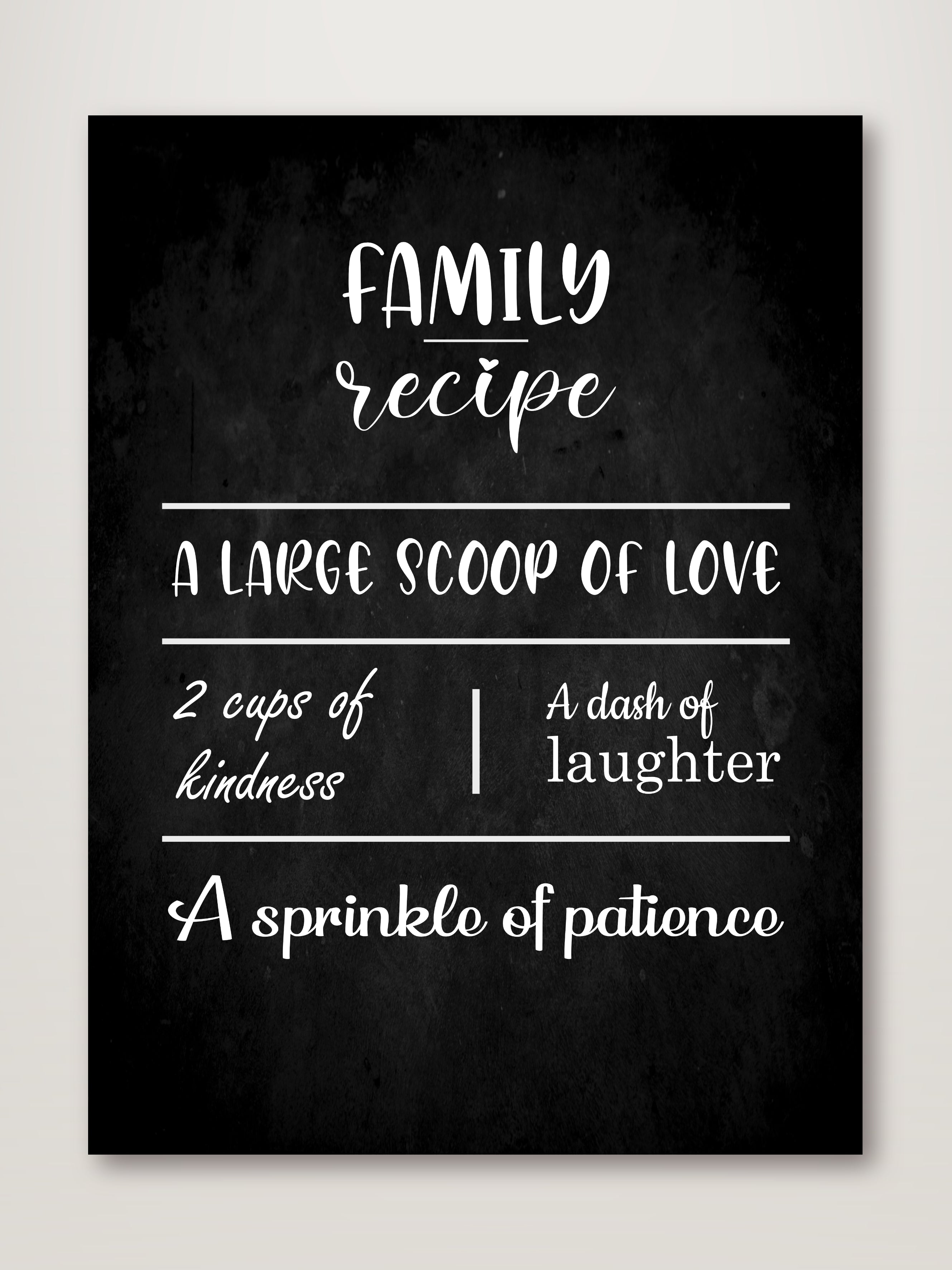 Family Recipe – Wall Art Art Art